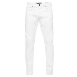 Rusty Neal White Denim Jeans Hose "MELVIN" Slim Fit Cotton-Stretch