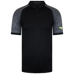 Mizuno gedrucktes M&auml;nnerschwarz -Polo -Hemd gedruckt