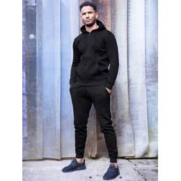 Enzo | Herren Zip Up Hoodie Trainingsanzug Set - Schwarz