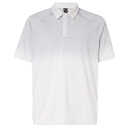 Oakley Kurzarm wei&szlig;e graue Herren vier Jack -Gradienten -Polo -Hemd 434315 26c