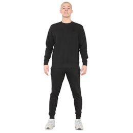 MYT Herren-Trainingsanzug mit Rundhalsausschnitt und gesticktem Logo in Schwarz