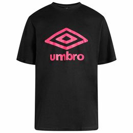 Umbro gro&szlig;er Logo Herren Black/Pink T-Shirt