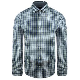 Eden Park Paris Slim Herrenhemd Blau/Wei&szlig;