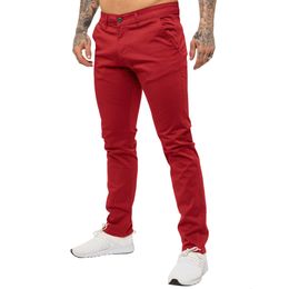 Enzo Herren Slim Fit Stretch Chinos