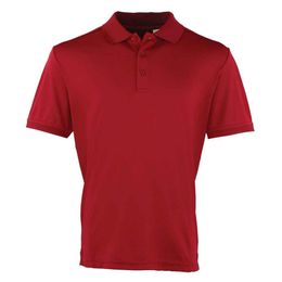 Premier - "Coolchecker" Poloshirt f&uuml;r Herren (Burgunderrot)