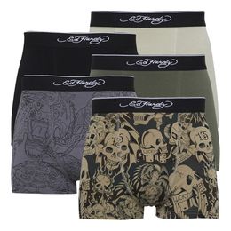 Ed Hardy 5er-Pack Herren Baumwolle Atmungsaktive Boxershorts - Arjin Kollektion