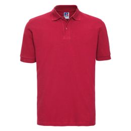 Russel Athletic Russell Herren 100% Baumwolle Kurzarm-Poloshirt (Klassisch Rot)