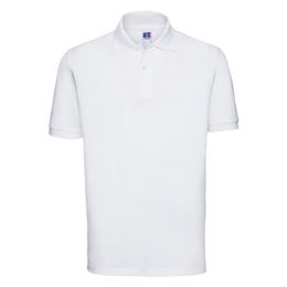 Russel Athletic Russell Herren 100% Baumwolle Kurzarm-Poloshirt (Wei&szlig;)