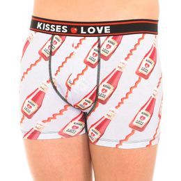 Atmungsaktive Herren-Boxershorts aus Stoff Ketchup Modell KL10006