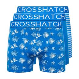 CrossHatch - "Hovland" Boxershorts f&uuml;r Herren (3er-Pack) (Directoire Blau)