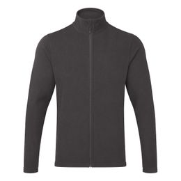 Premier Mens Recyclight Fleece-Jacke mit durchgehendem Rei&szlig;verschluss (dunkelgrau)
