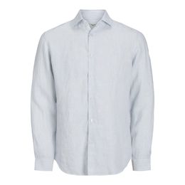 Jack & Jones Herrenhemd der Marke Jack & Jones. Das Hemd ist aus hochwertigem Leinen gefertigt. Das luftige Material sorgt f&uuml;r einen herrlich leichten Tragekomfort. Marke: Jack & JonesModellname: Parker Linen StripeKategorie: HerrenhemdenMaterialien: Baumwolle, PolyesterFarben: wei&szlig;, blau