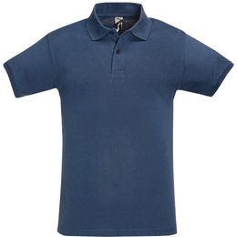 SOLS Herren Perfect Pique Kurzarm-Poloshirt (Denim)
