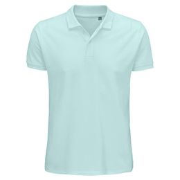SOLS Herren Planet Pique Bio-Poloshirt (arktisch blau)