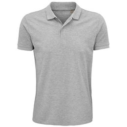 SOLS Herren Planet Pique Bio-Poloshirt (grau meliert)