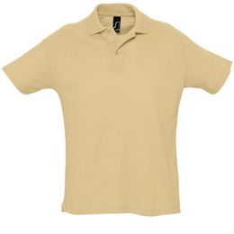 SOLS Herren Sommer II Pique Kurzarm-Poloshirt (Sand)