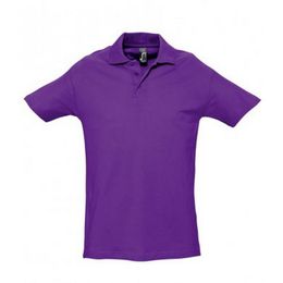 SOLS Mens Spring II Kurzarm-Poloshirt in schwerer Ausf&uuml;hrung (dunkelviolett)