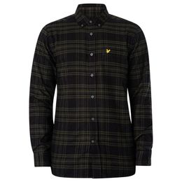 Lyle & Scott Lyle & Scott Langarm-Flanellhemd mit Bergmoosgr&uuml;n-Karomuster