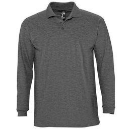 SOLS Winter II - Polo &agrave; manches longues - Homme (Gris fonc&eacute;)