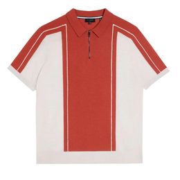 Ted Baker Jesty Mens Dark Red Wool Polo -Hemd