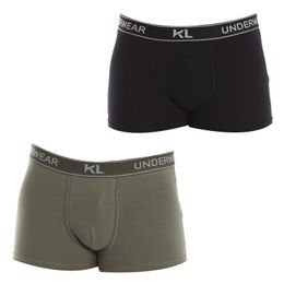 Pack-2 Atmungsaktive Stoff-Boxershorts mit anatomischer Vorderseite KL2014 men
