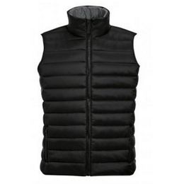 SOLS Mens Wave gepolsterte wasserabweisende Weste (Schwarz)