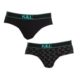 Pack-2 Slips Lustig atmungsaktiver Stoff KL2006 Herren
