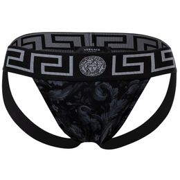 Versace Stretch Organic Jersey Barocco All Over Jockstrap
