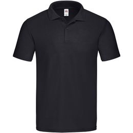 Fruit of the Loom Herren Original Pique Polo Shirt (Schwarz)