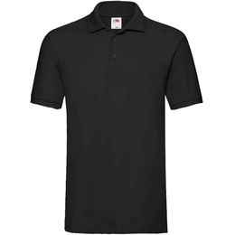 Fruit of the Loom Herren Premium Baumwolle Pique Polo Shirt (Schwarz)