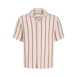 Jack & Jones Jack & Jones Hemd Coba Stripe Resort Baumwollhemd Beige