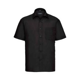 Russel Athletic Russell Collection - Formelles Hemd Pflegeleicht f&uuml;r Herren kurz&auml;rmlig (Schwarz)