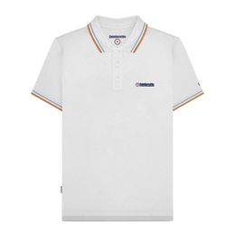 Lambretta - "SS25" Poloshirt f&uuml;r Herren (Wei&szlig;/Himmel)