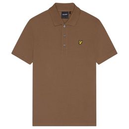 Lyle & Scott Lyle & Scott Branded Chest Logo Wild Nettle Brown Poloshirt