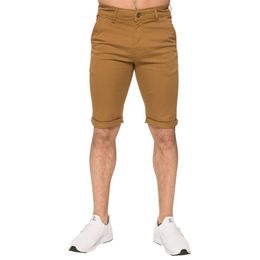 Enzo | Herren Slim Fit Stretch Chino Shorts - Tan