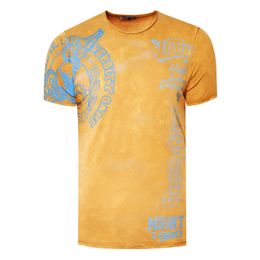 Rusty Neal Acid Washed T-Shirt mit Prints