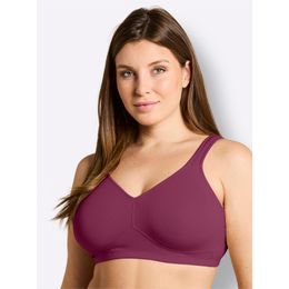 Speidel Damen Komfort-BH ohne B&uuml;gel mit doppellagigen Cups, bordeaux, Gr&ouml;&szlig;e 100B