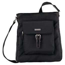 Hobo Tom Tailor "Rina", Damen, Gr. B/H/T: 25cm x 27,5cm x 7cm, schwarz, Nylon, beschichtet, gepflegt, kontrastfarbene Details, mehrfarbig, Taschen Hobo, aus leichtgewichtigem Nylon und aufw&auml;ndig gewebten Gurtband