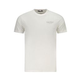 Cavalli Class Bianco Baumwoll Herren T-Shirt