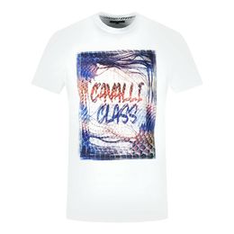Cavalli Class Box Logo Wei&szlig;es T-Shirt