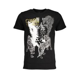 Cavalli Class Nero Baumwolle Herren T-Shirt