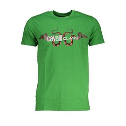 Cavalli Class Verde Baumwoll Herren T-Shirt