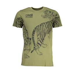 Cavalli Class Verde Baumwoll T-Shirt f&uuml;r Herren
