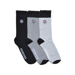 Lambretta - Socken f&uuml;r Herren(3er-Pack) (Schwarz/Holzkohle/Grau)