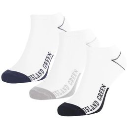 Island Green - Sneaker-Socken f&uuml;r Herren(3er-Pack) (Wei&szlig;/Marineblau/Grau/Schwarz)