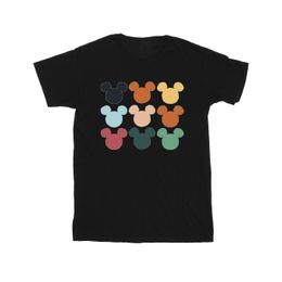 Disney - "Mickey Mouse Heads Square" T-Shirt f&uuml;r Herren (Schwarz)