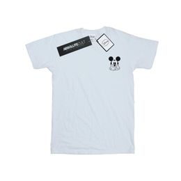 Disney - "Mickey Mouse Dont Speak Breast Print" T-Shirt f&uuml;r Herren (Wei&szlig;)
