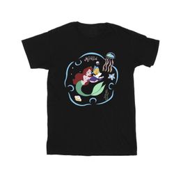 Disney - "The Little Mermaid Reading A Book" T-Shirt f&uuml;r Herren (Schwarz)