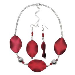 Paar Ohrh&auml;nger Steuer "Metall glanz Glasstein bordeaux rot", Damen, Gr. one-size, Metall, rot, Ohrringe