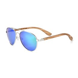 Earth Wood Sayulita Polarisierte Sonnenbrille - Braun/Blau-Gr&uuml;n